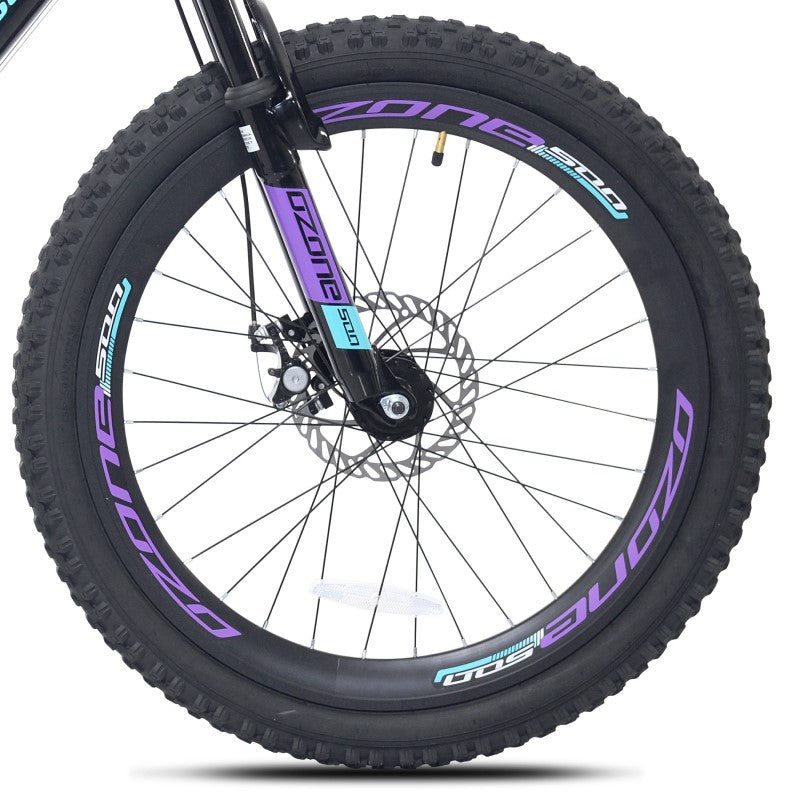 24" Ozone 500 Fragment Black Purple, Replacement Front Wheel