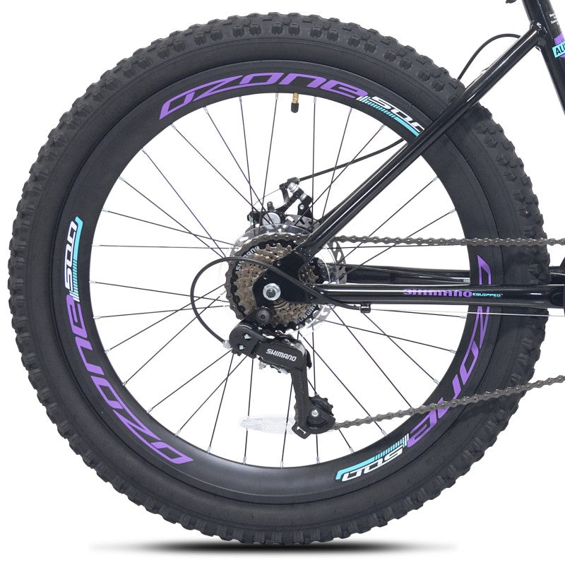 24" Ozone 500 Fragment Black Purple, Replacement Rear Wheel